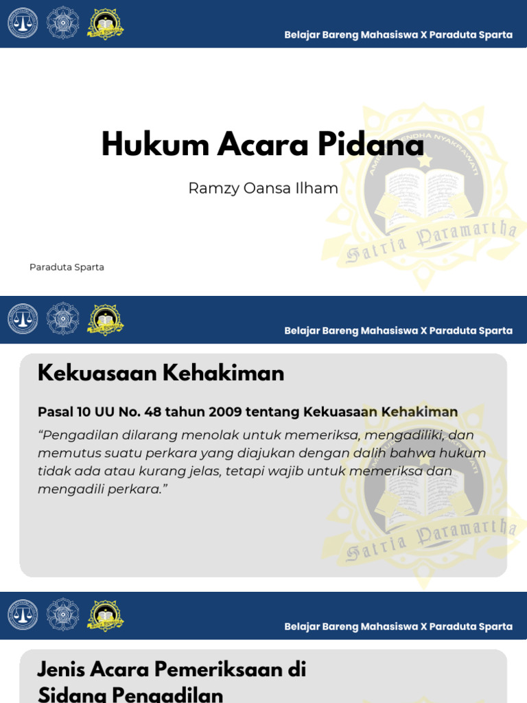 Jenis Acara Pemeriksaan Pengadilan | PDF