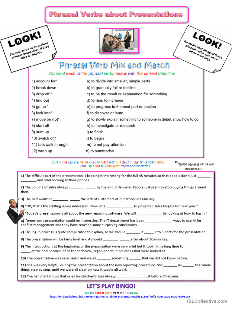 Phrasal Verbs for Effective Presentations | PDF | English Language