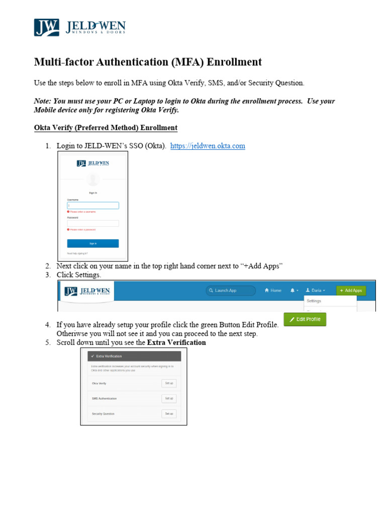 MFA Enrollment Instructions (2) | PDF | Smartphone | Mobile App