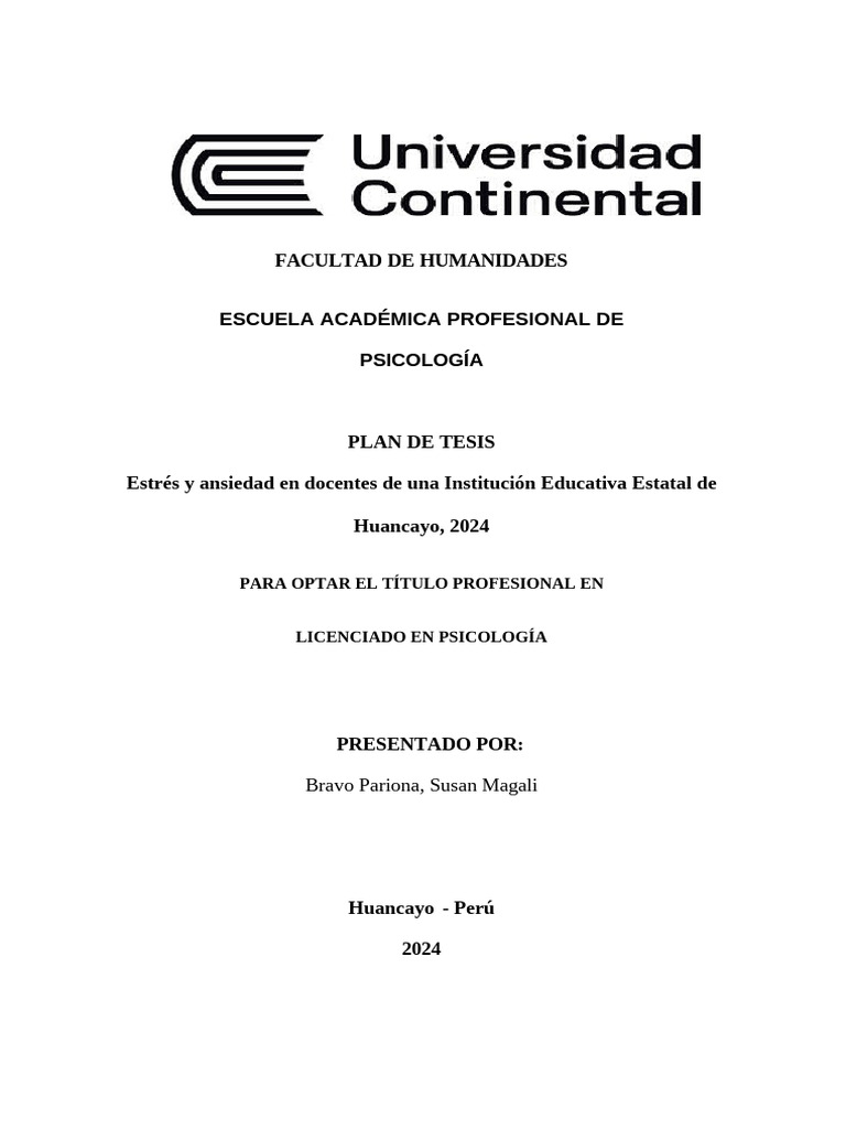 Estrés y Ansiedad en Docentes 2024 | PDF | Ansiedad | Estrés (biología)