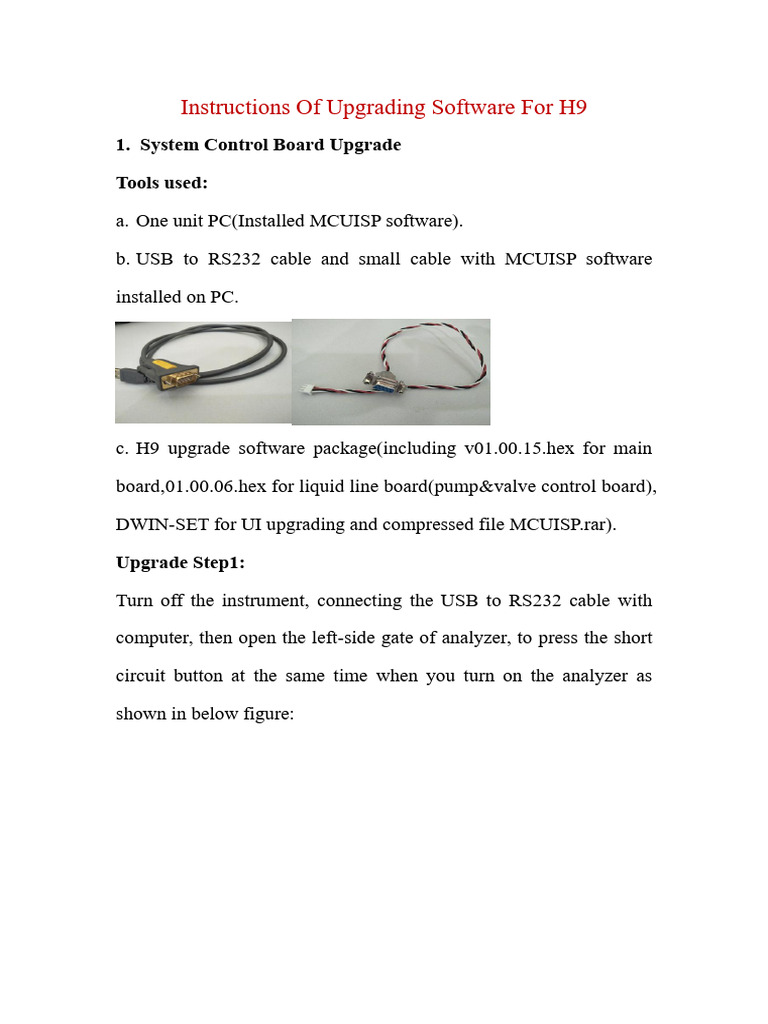 Instruction of Upgrading Software For H9 | PDF | Office Equipment ...
