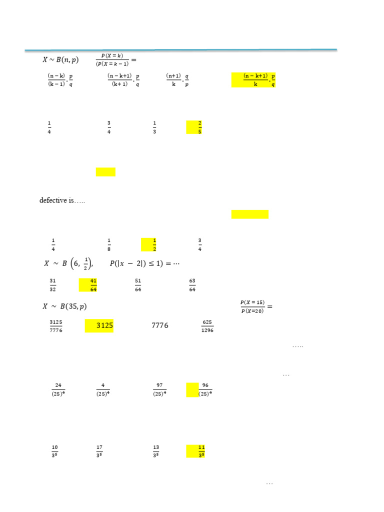 Binomial Distribution PYQ | PDF | Probability Distribution | Variance