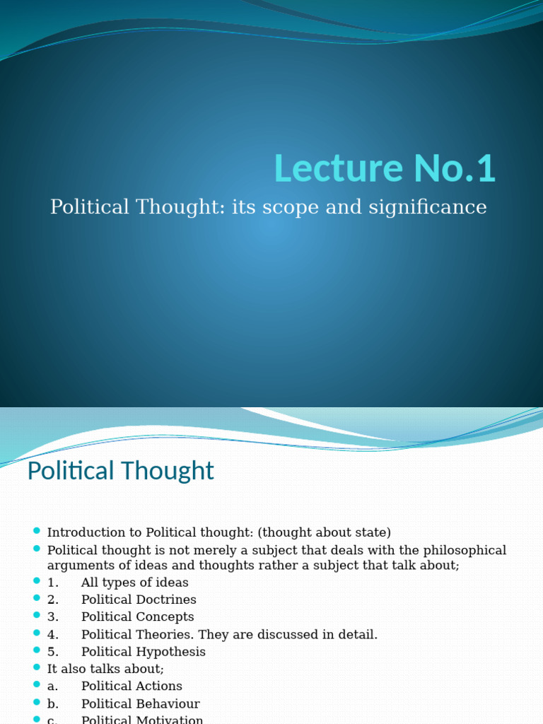 What Is Political Thought | PDF | Political Philosophy | Idea