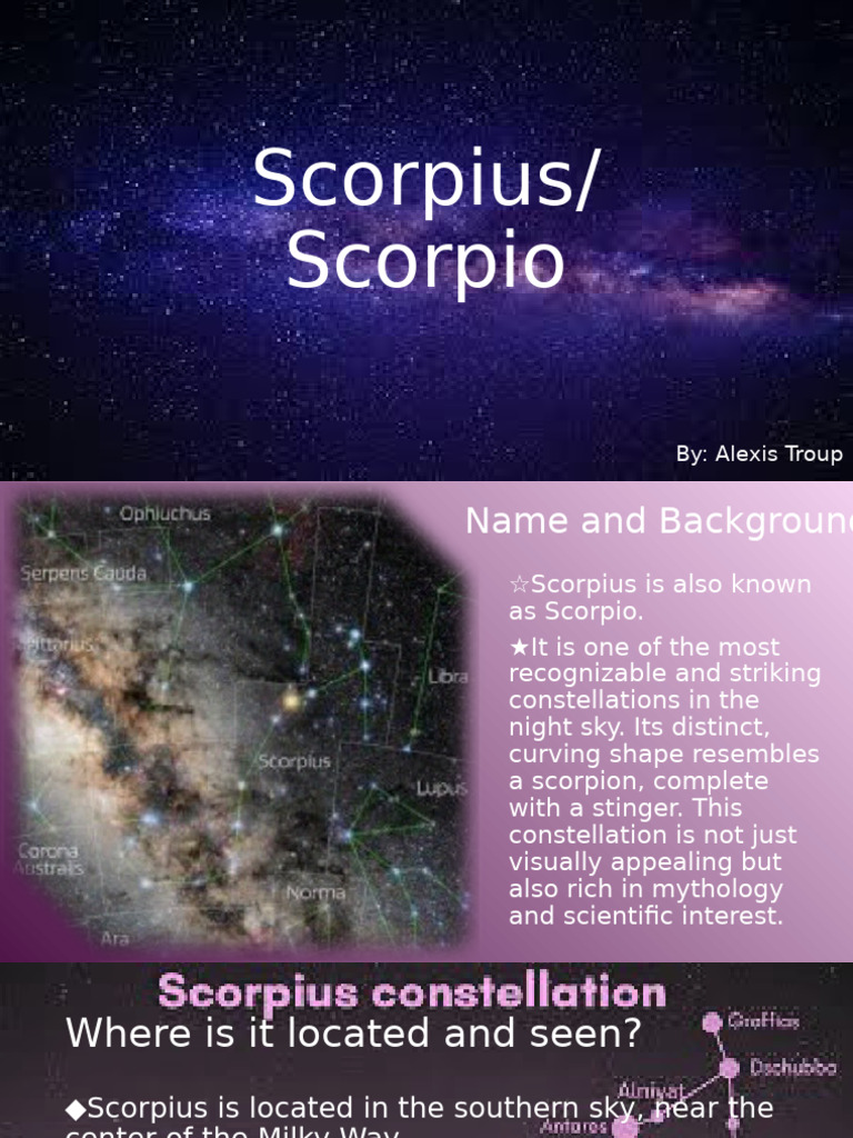 Scorpius Constellation Guide: Facts & Myths | PDF