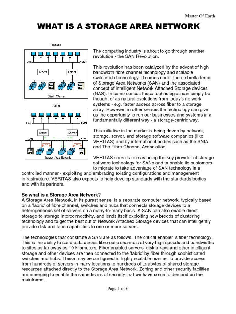 Storage Area Network SAN SEMINAR | PDF | Replication (Computing) | Computer Network
