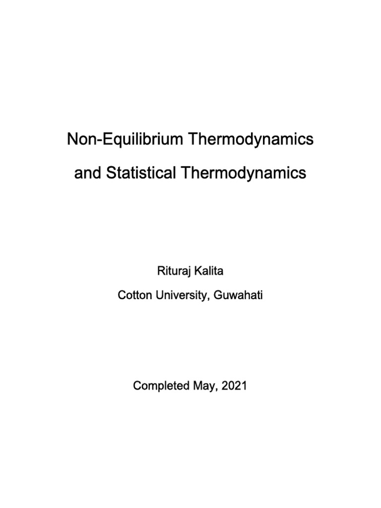 Non-Equilibrium Thermodynamics Overview | PDF | Entropy | Non ...
