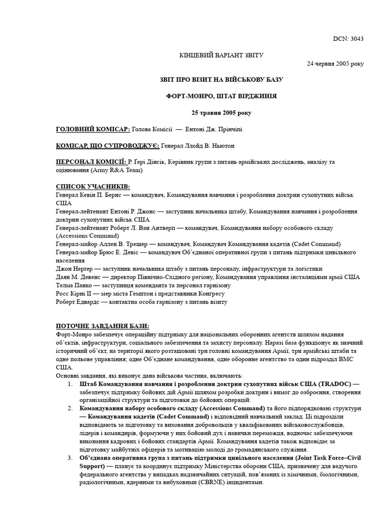 Military Report Translation | PDF
