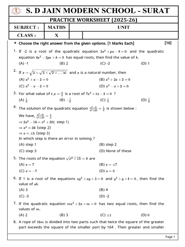 Quadratic Eq | PDF | Quadratic Equation | Equations