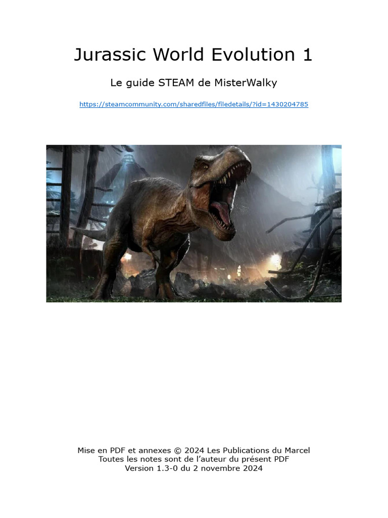 Guide complet Jurassic World Evolution | PDF