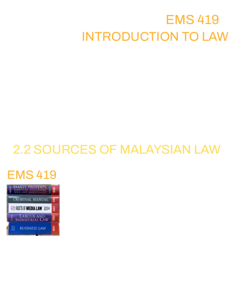 Sources of Law | PDF