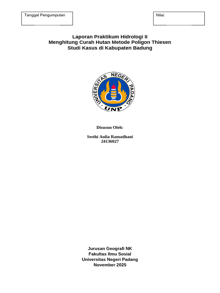 Menghitung Curah Hujan Metode Thiessen | PDF