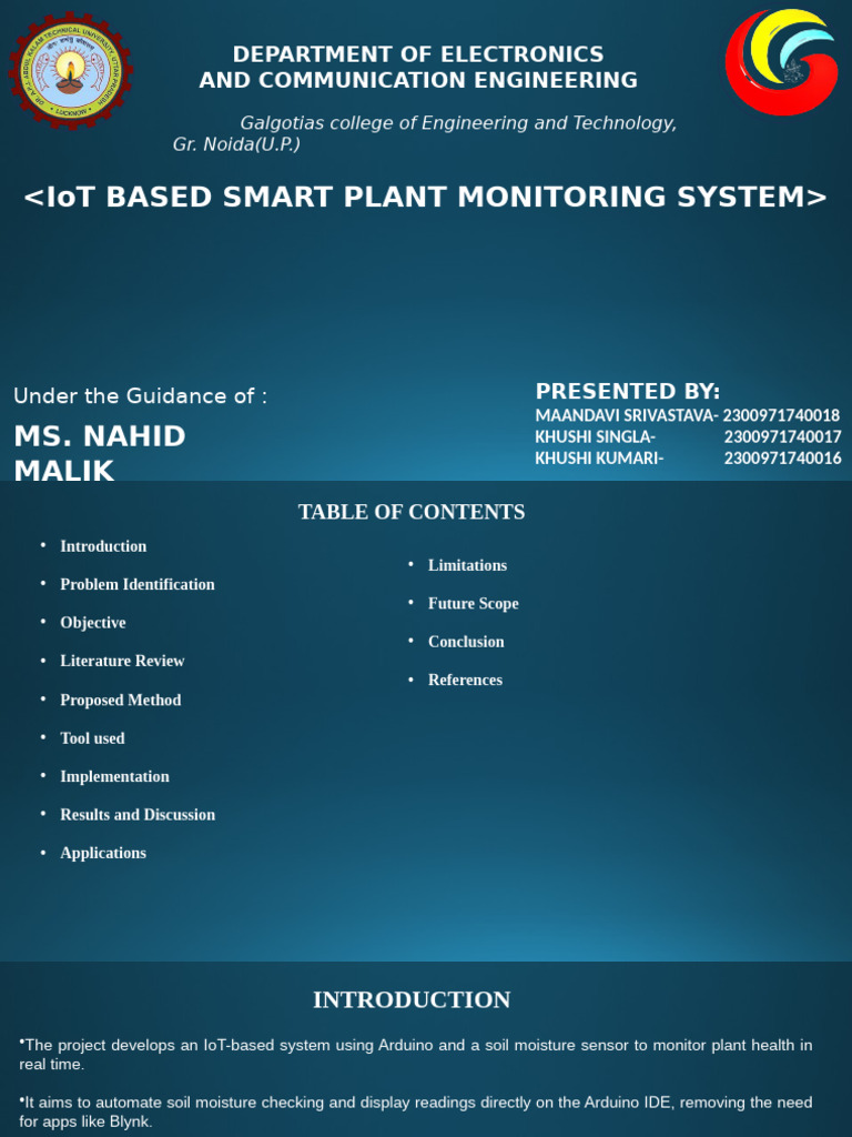 final ppt (1) | PDF | Arduino | Automation