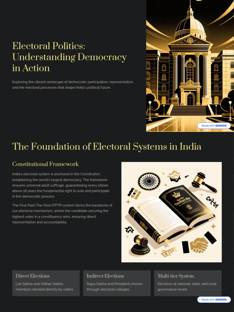 Electoral Politics Understanding Democracy in Action | PDF
