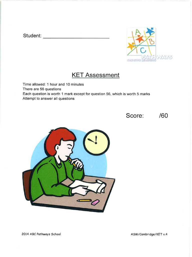 KET Assessment Practice Test Guide | PDF