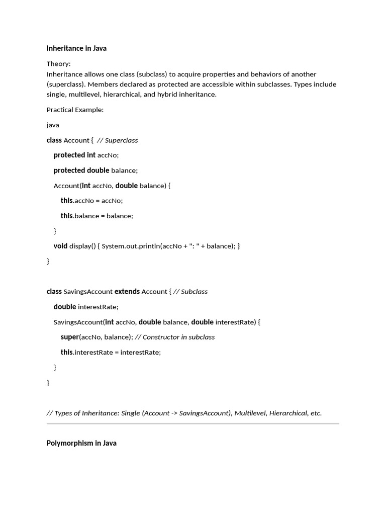 Unit-3-2 | PDF | Inheritance (Object Oriented Programming) | Method ...