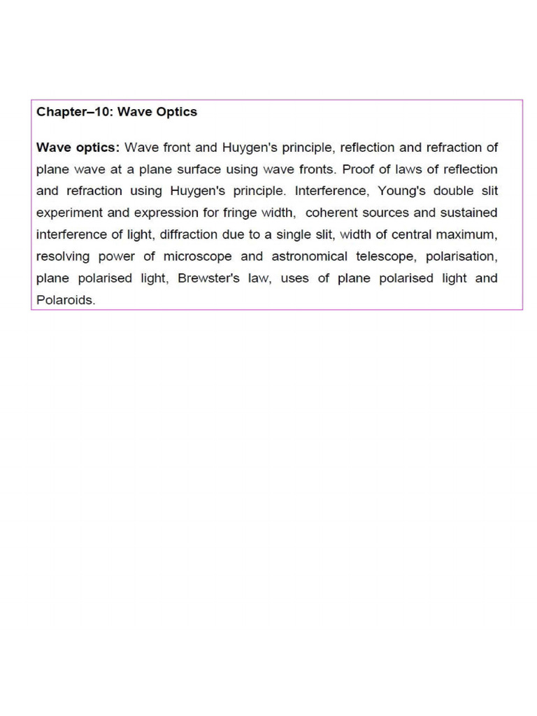 Wave Optics | PDF