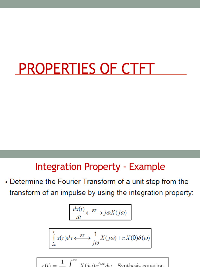 Lecture 23 CTFT Properties II | PDF