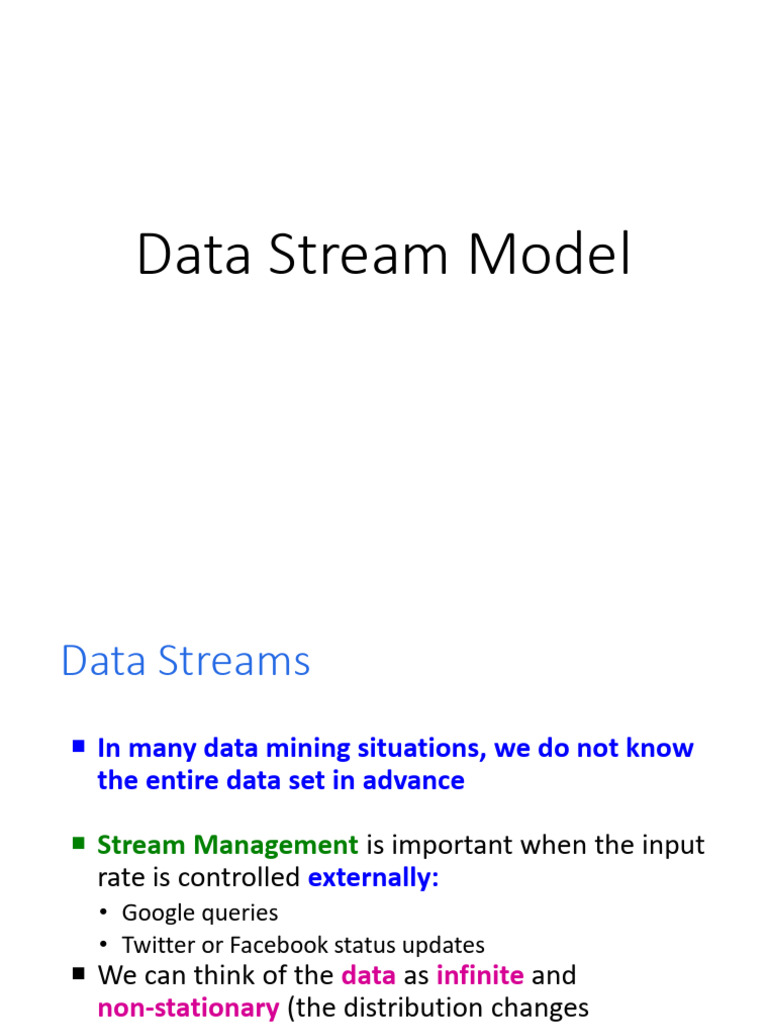 1. Data Stream Model | PDF