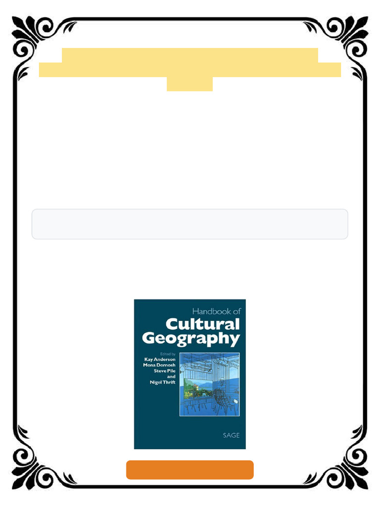 Handbook of Cultural Geography 1st Edition Kay Anderson ebook immediate ...