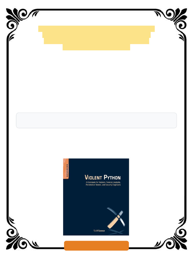 Violent Python a cookbook for hackers forensic analysts penetration ...
