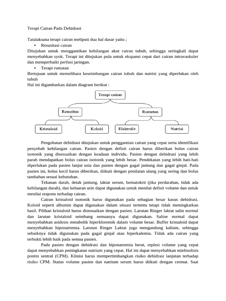 Word 8 Terapi Cairan Pada Dehidrasi | PDF