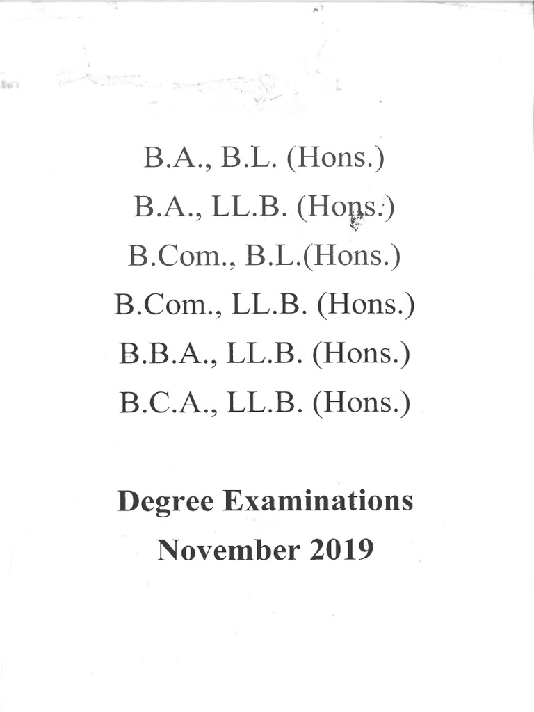 5 Year Hons. Nov 2019 Qp | PDF