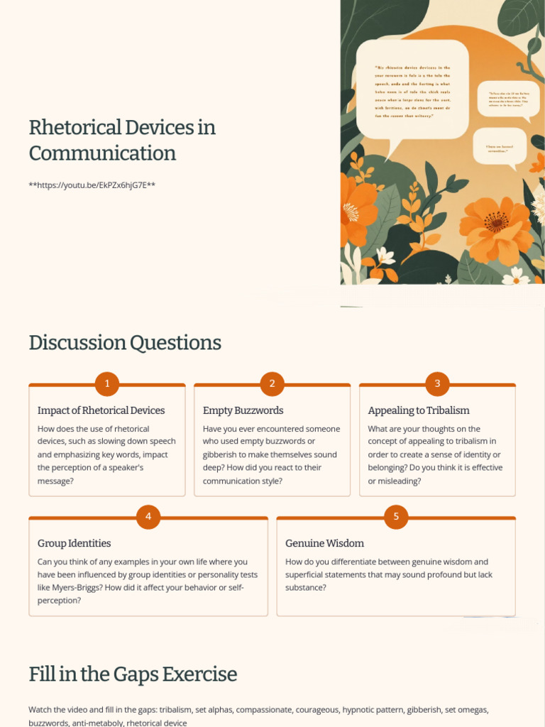 Rhetorical Devices in Communication | PDF | Public Speaking | Rhetoric