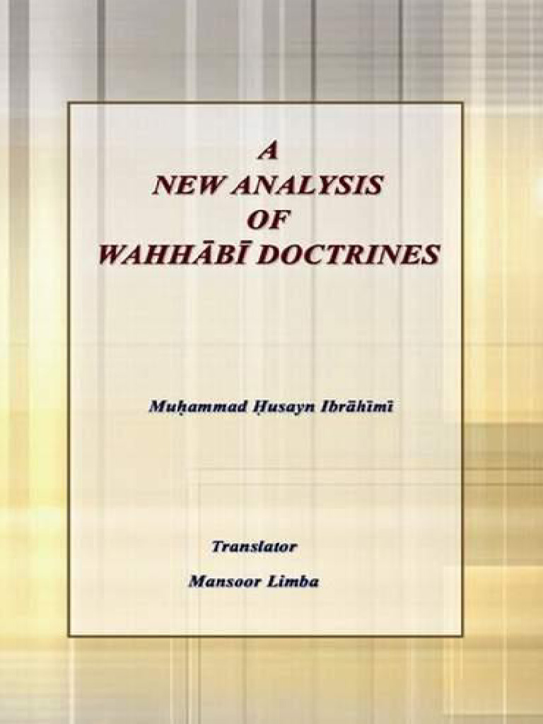 A New Analysis of Wahhābī, Doctrines - Muḥammad Ḥusayn Ibrāhīmī - Place ...
