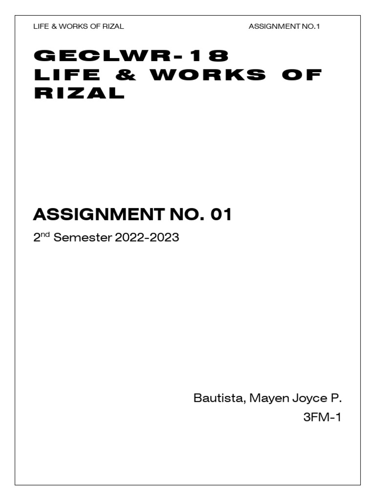 BAUTISTA MayenJoyce Assignment1 | PDF
