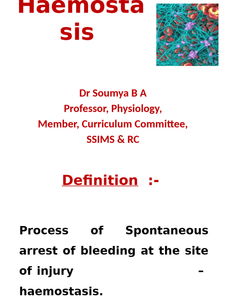 Understanding Haemostasis and Coagulation | PDF | Coagulation | Platelet