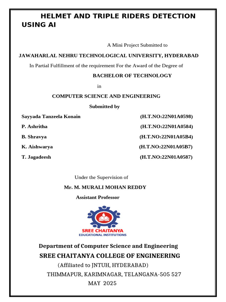AI-Based Helmet and Rider Detection | PDF | Unified Modeling Language ...