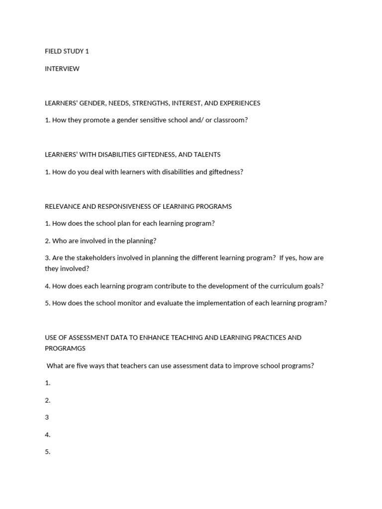 Field Study 1 Wps Office | PDF