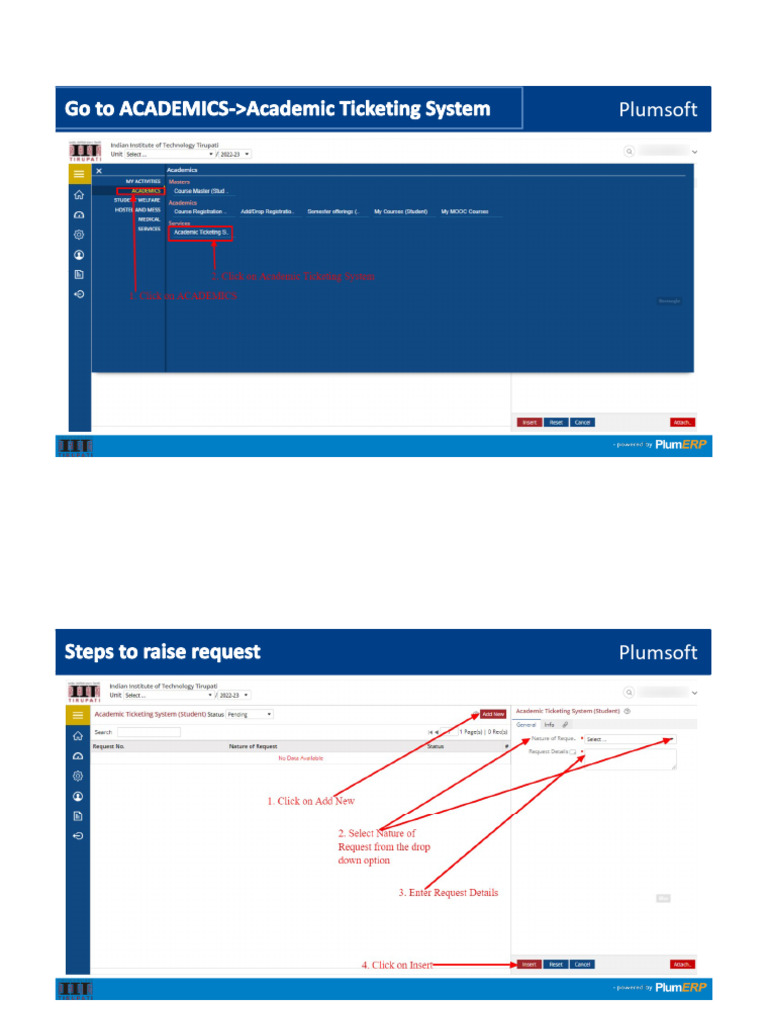 Academic Ticketing System (Student) | PDF