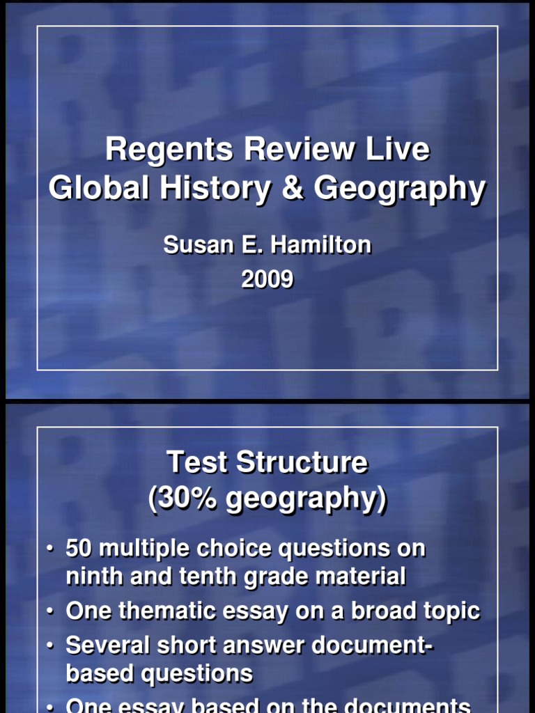 Global History Regents Exam Study Guide | PDF | Multiple Choice | Test ...