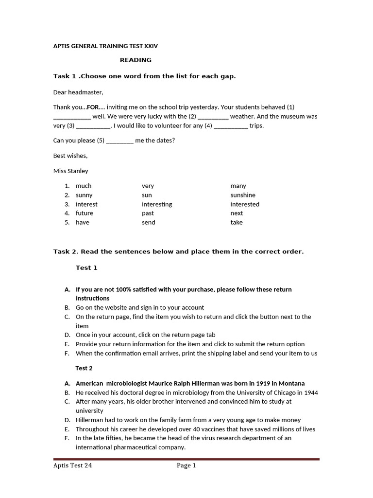 Aptis General Training Test XXIV Overview | PDF | Socrates | Plato