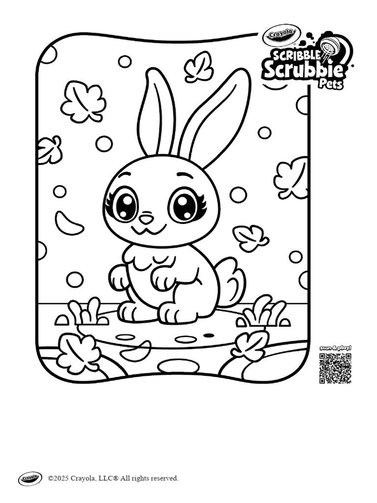Scribble Scrubbie Pets_ Peggy Sue the Bunny Free Printable Coloring ...
