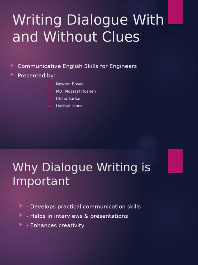 Effective Dialogue Writing Techniques | PDF
