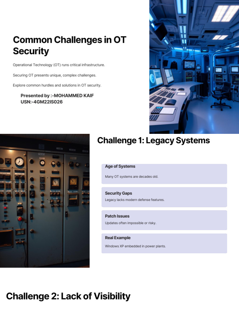 Common Challenges in OT Security | PDF | Computer Security | Security