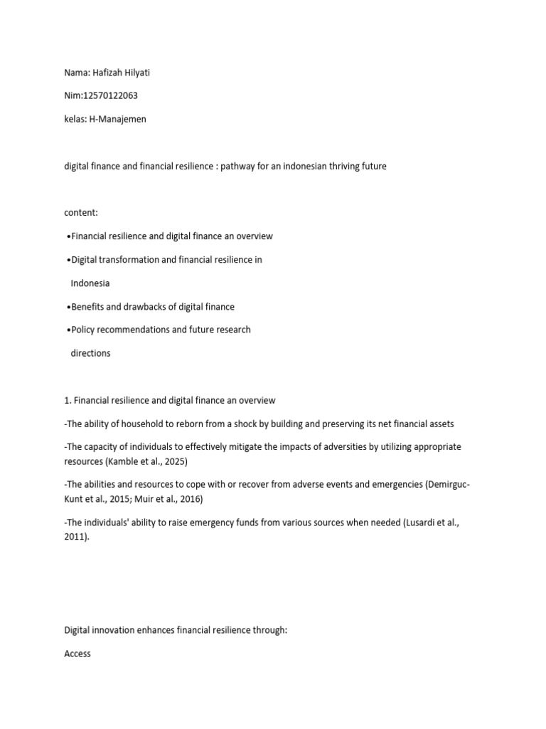 Tugas Resume Hafizah Hilyati | PDF | Psychological Resilience ...