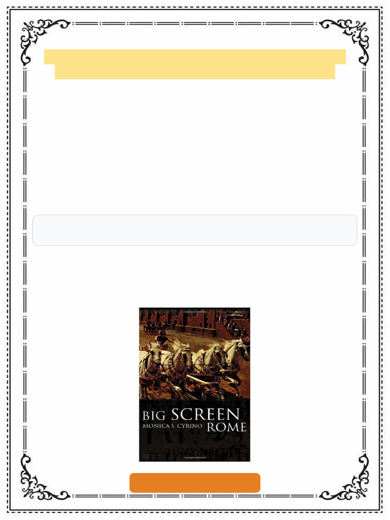 Big Screen Rome 3rd Edition Monica Silveira Cyrino ebook fresh chapter ...