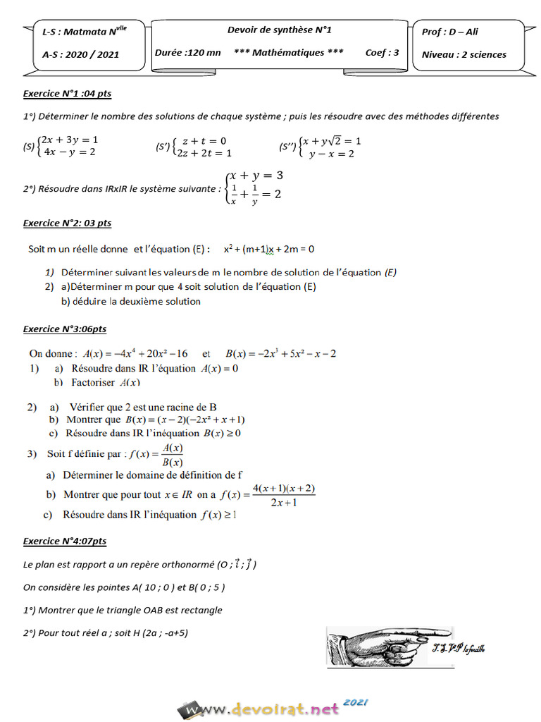 Résolution de systèmes d'équations mathématiques | PDF | Mathématiques ...