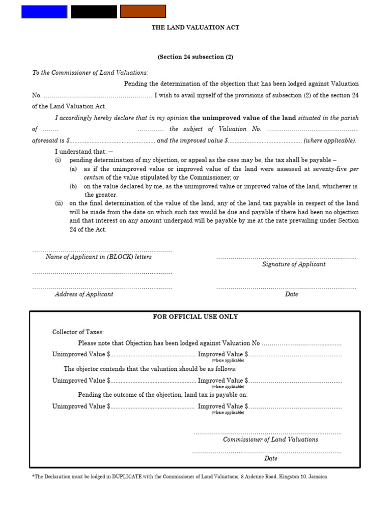 Nla Declaration of Value | PDF | Taxes