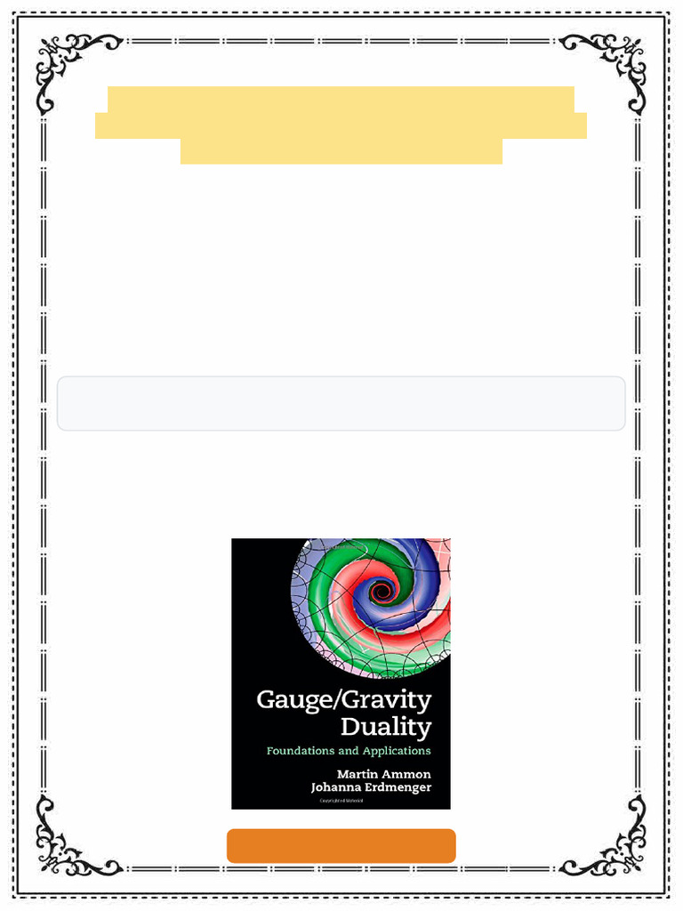 Gauge Gravity Duality Foundations and Applications 1st Edition Martin ...