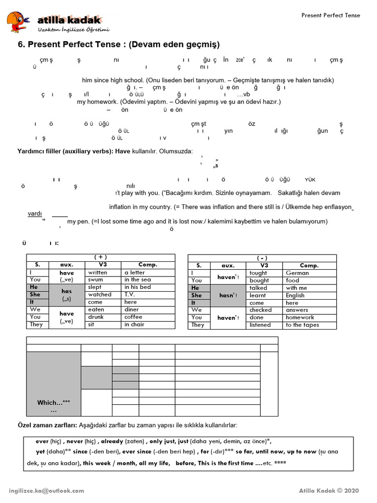 (C) 6 Present Perfect Tense | PDF