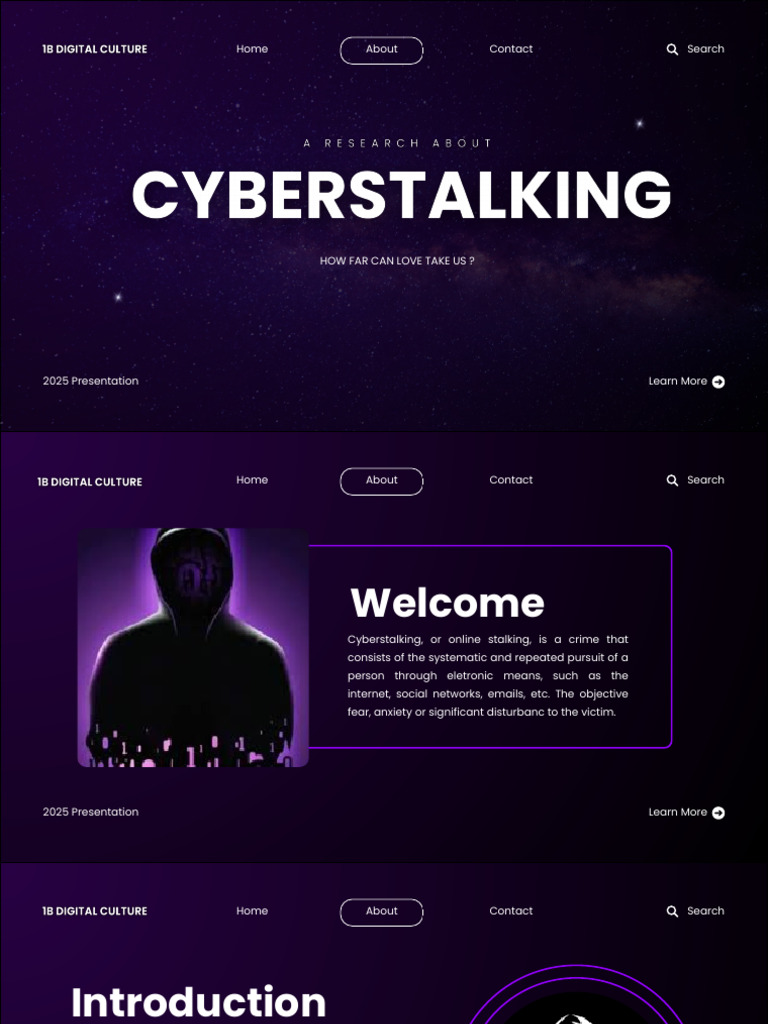 1b Digital Cullture Cyberstalking | PDF | Stalking | Problem Behavior