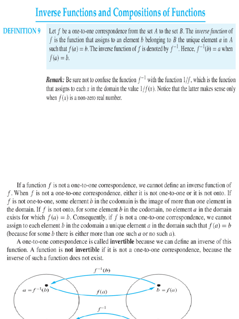 Week 6 Inverse & Composite Functions | PDF