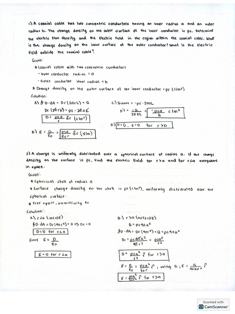 Problem Set - Chapter 4 (Electric Flux An | PDF