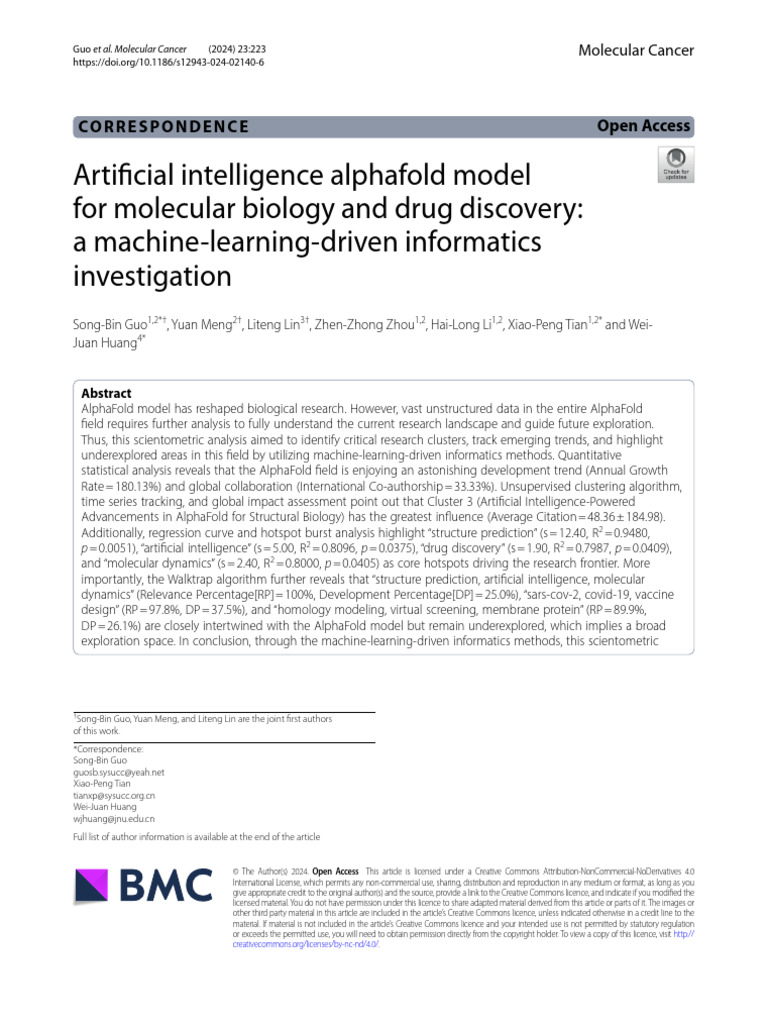 AlphaFold Research Trends and Hotspots | PDF | Artificial Intelligence ...