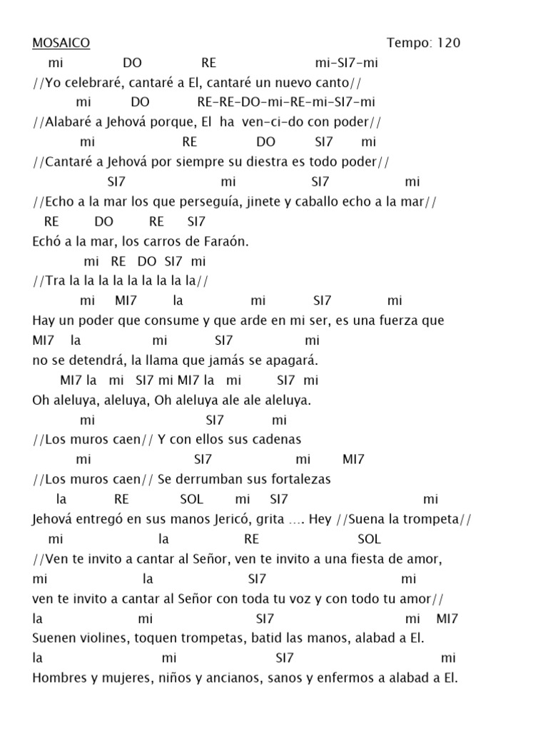 Letras de Canto de Alabanza a Jehová | PDF