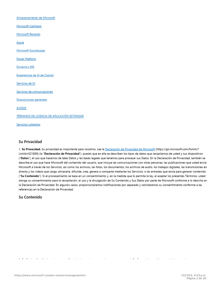 Contrato de Servicios de Microsoft | PDF | Gestión de derechos ...